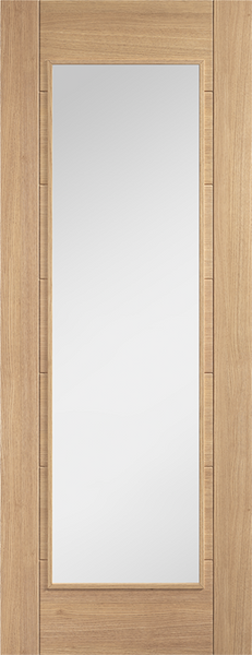 Carini Oak Patt 10 Clear Glass, Prefinished – Doors & Doors